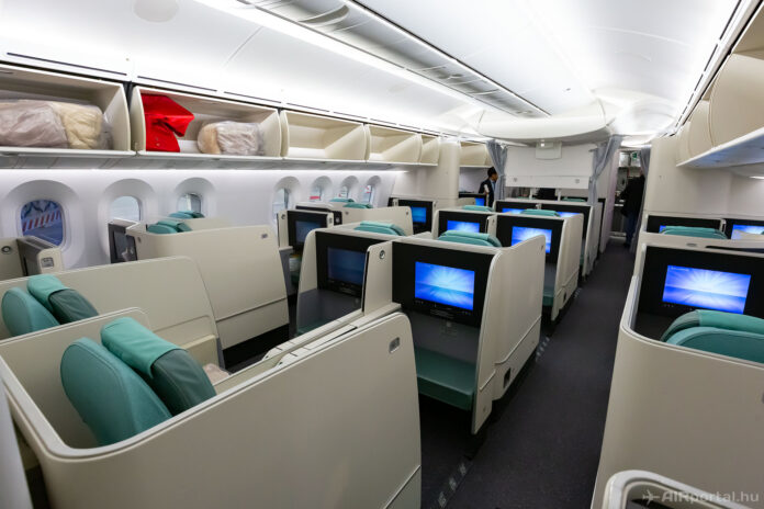 Bemutatjuk a Korean Air Boeing 787-9 Dreamlinerének fedélzetét